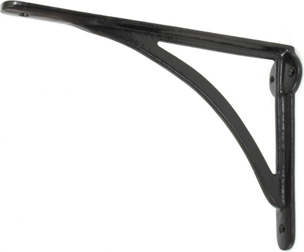 Black 10'' x 7'' Curved Shelf Bracket - Brackets