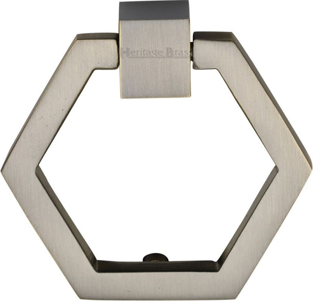 Heritage Brass Cabinet Drop Pull Hexagon Design 51mm Antique Brass ...