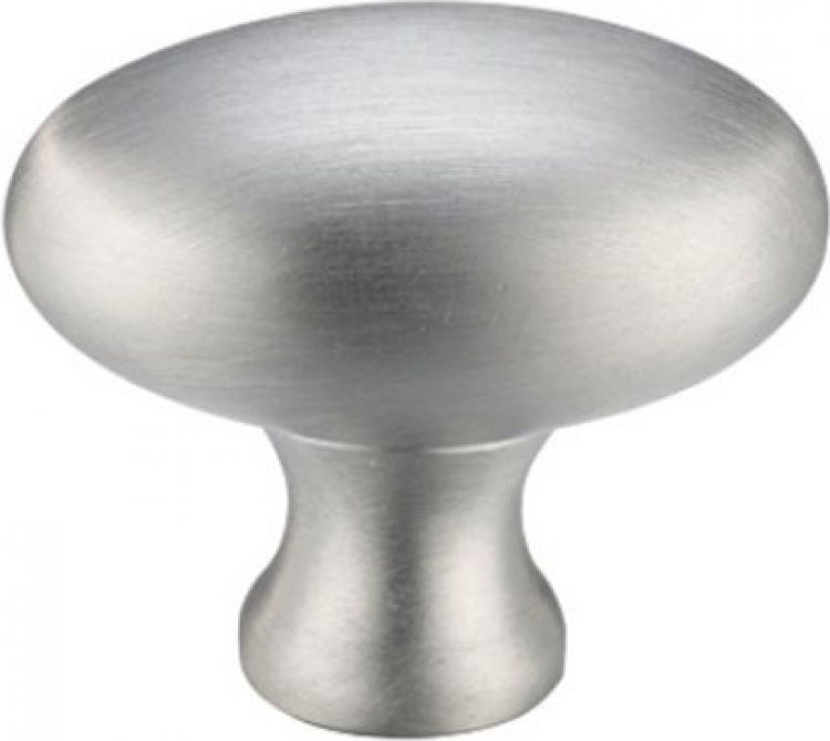 Oval Cupboard Knob 32mm dia - Silver Oval Cabinet Knobs