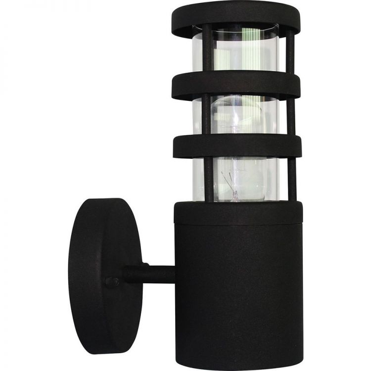 HORNBAEK-W1 Hornbaek 304 SS/Black Wall Light 1 Lamp - by Elstead ...
