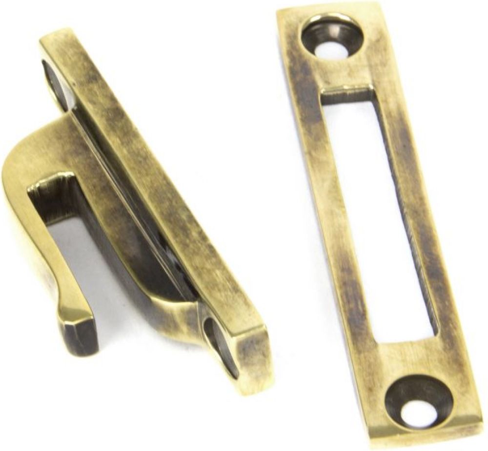Aged Brass Newbury Locking Window Fastener - Window Fasteners